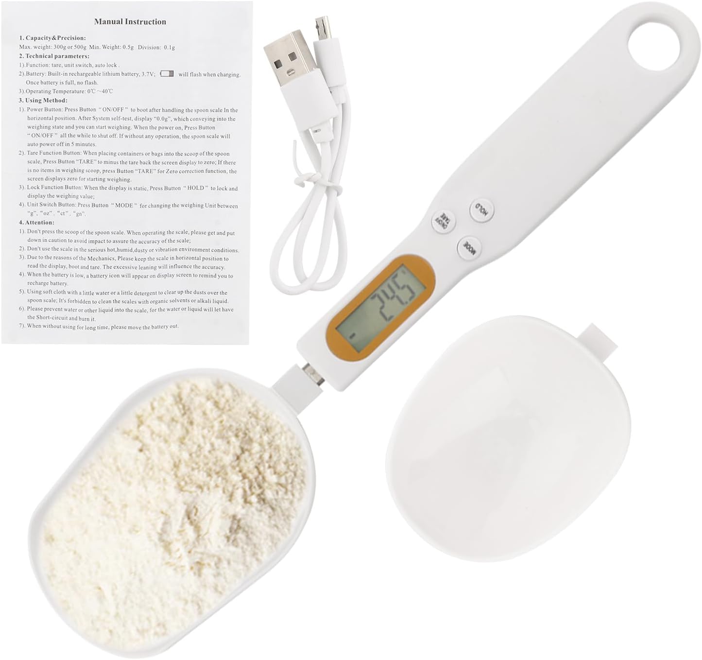 Digital Measuring Spoon, Electronic Measuring Spoon 500g / 0.1g High ...