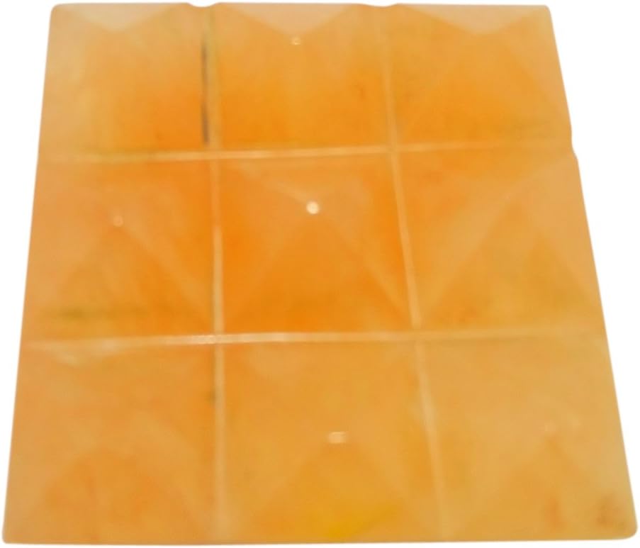 Amazon.com: WHOLESALEGEMSHOP Red Aventurine Pyramid Plate Bagua Chakra ...