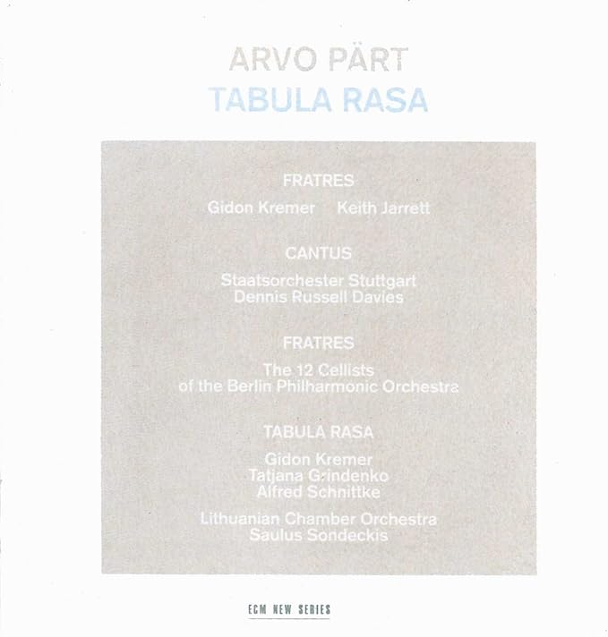 Arvo Part: Tabula rasa: Amazon.co.uk: CDs & Vinyl