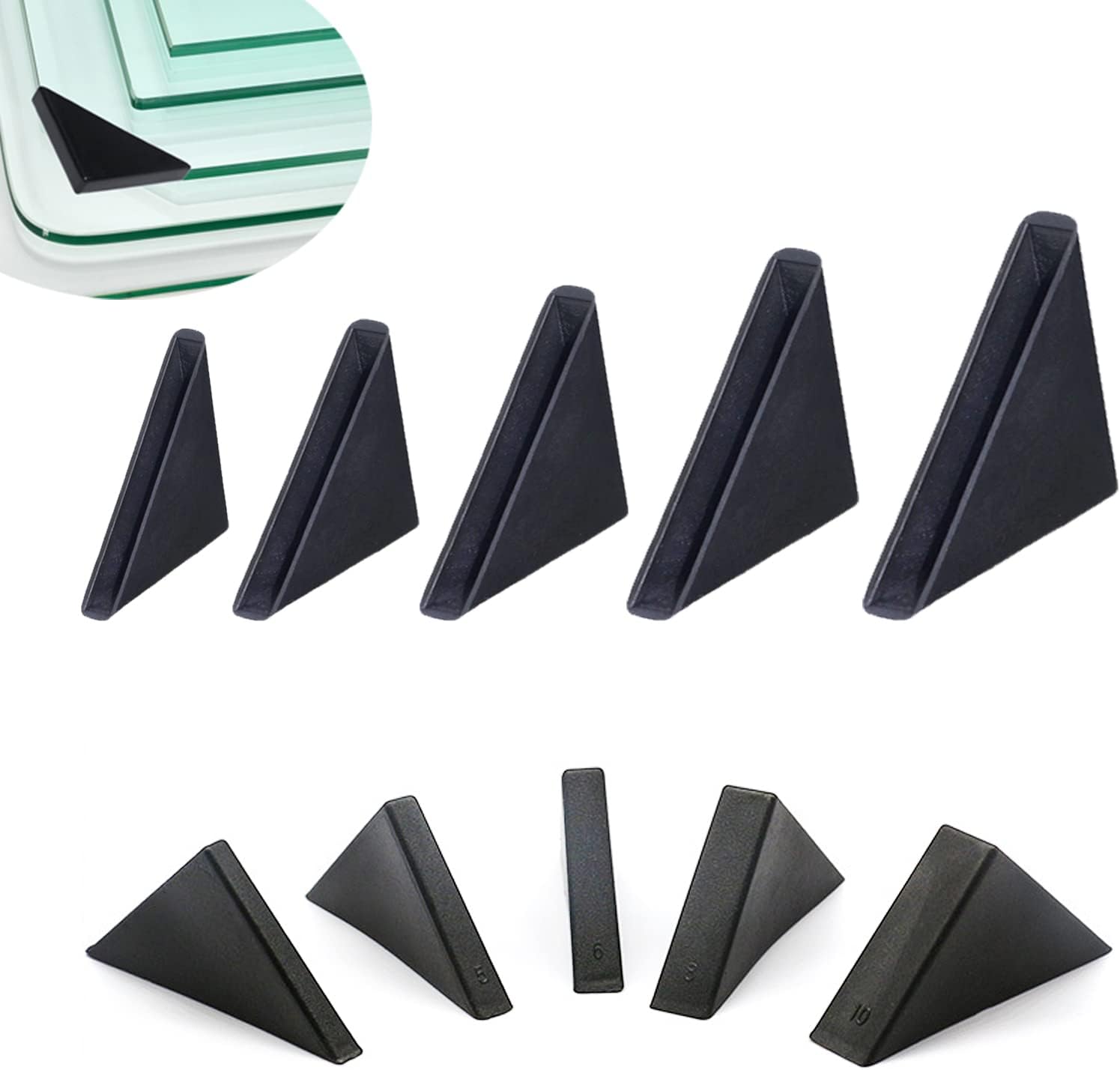 Amazon.com : UoYu Corner Protectors- 20 Pcs Shape Triple-cornered Glass ...