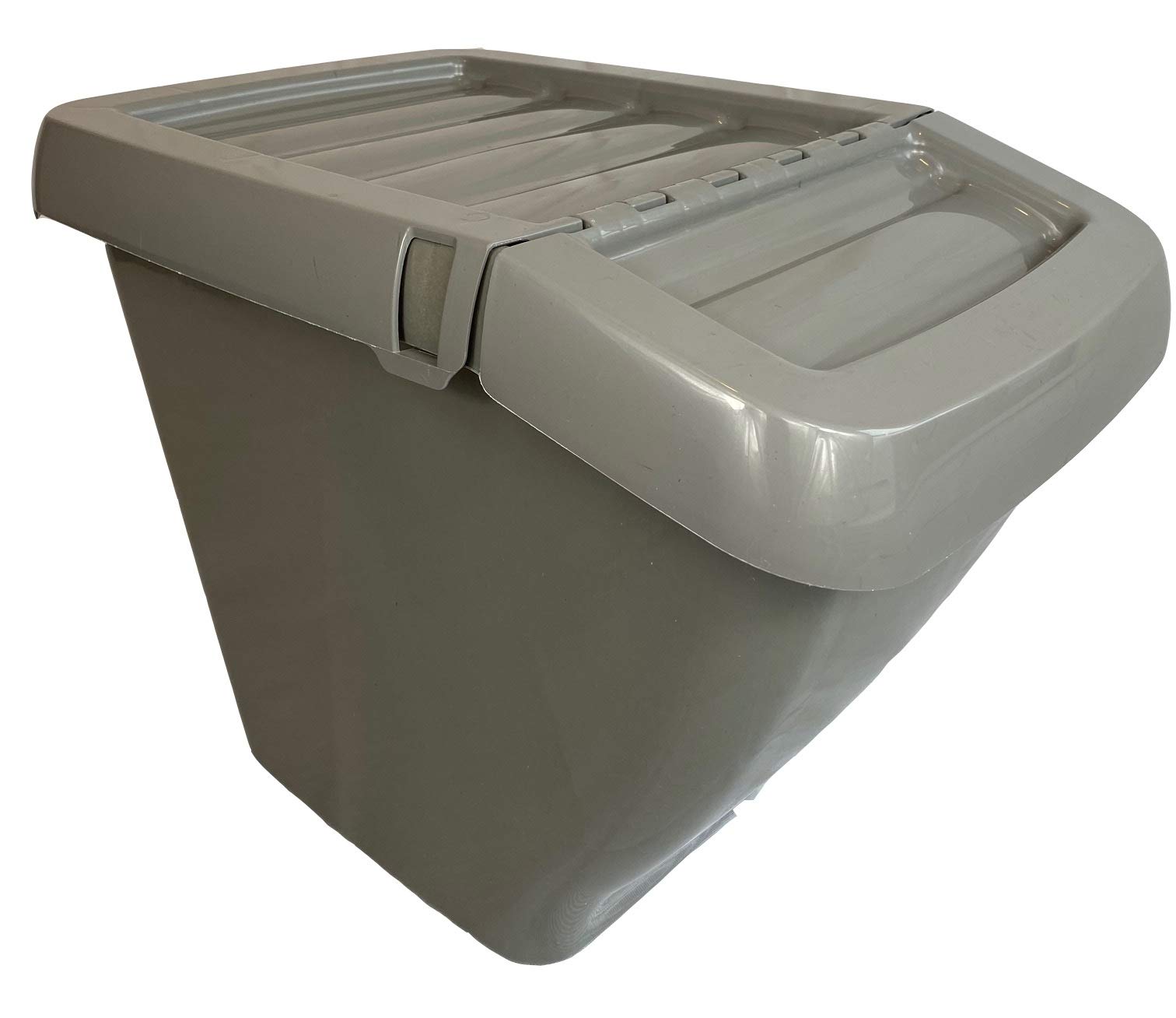 3 x 50 Litre Stacking XL Grey Waste/Recycle/Laundry Sorting Plastic ...