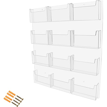 Amazon.com : Postcard Display 12 Pocket Wall Mount Rack with Hanging ...