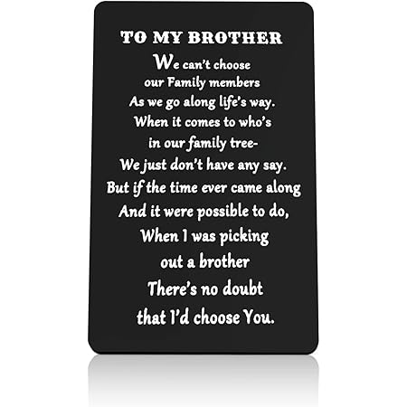 To My Brother Gifts Brother Engraved Wallet Card Brother Gift from ...