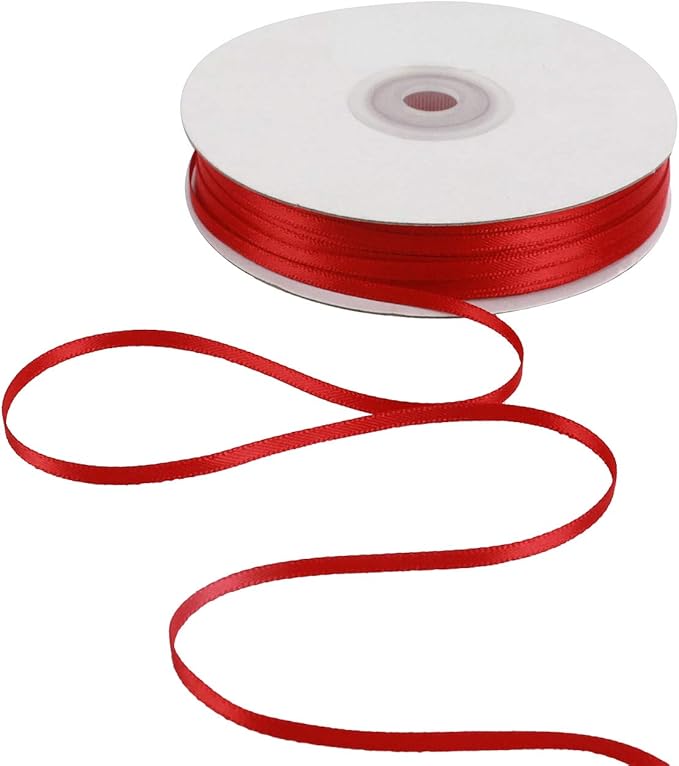 Amazon.com: HUIHUANG Solid Color Satin Ribbon 1/8 inch x 100 Yards Roll ...