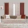 Amazon.com: Rust Red Printed Curtains for Living Room Bohemian 50% ...