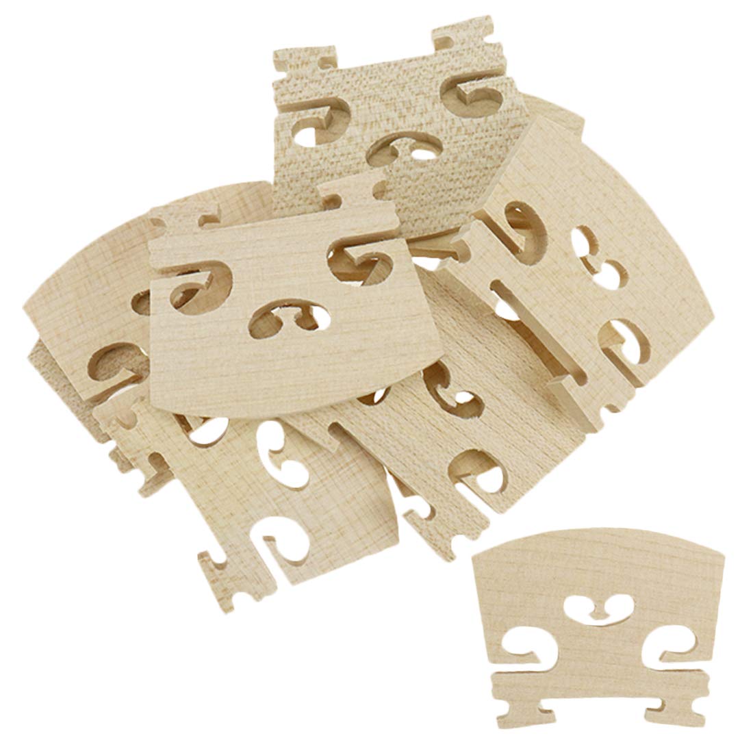 Snapklik.com : 10 Pcs Maple 3/4 Violin Bridge Cut To Fit Violin Parts