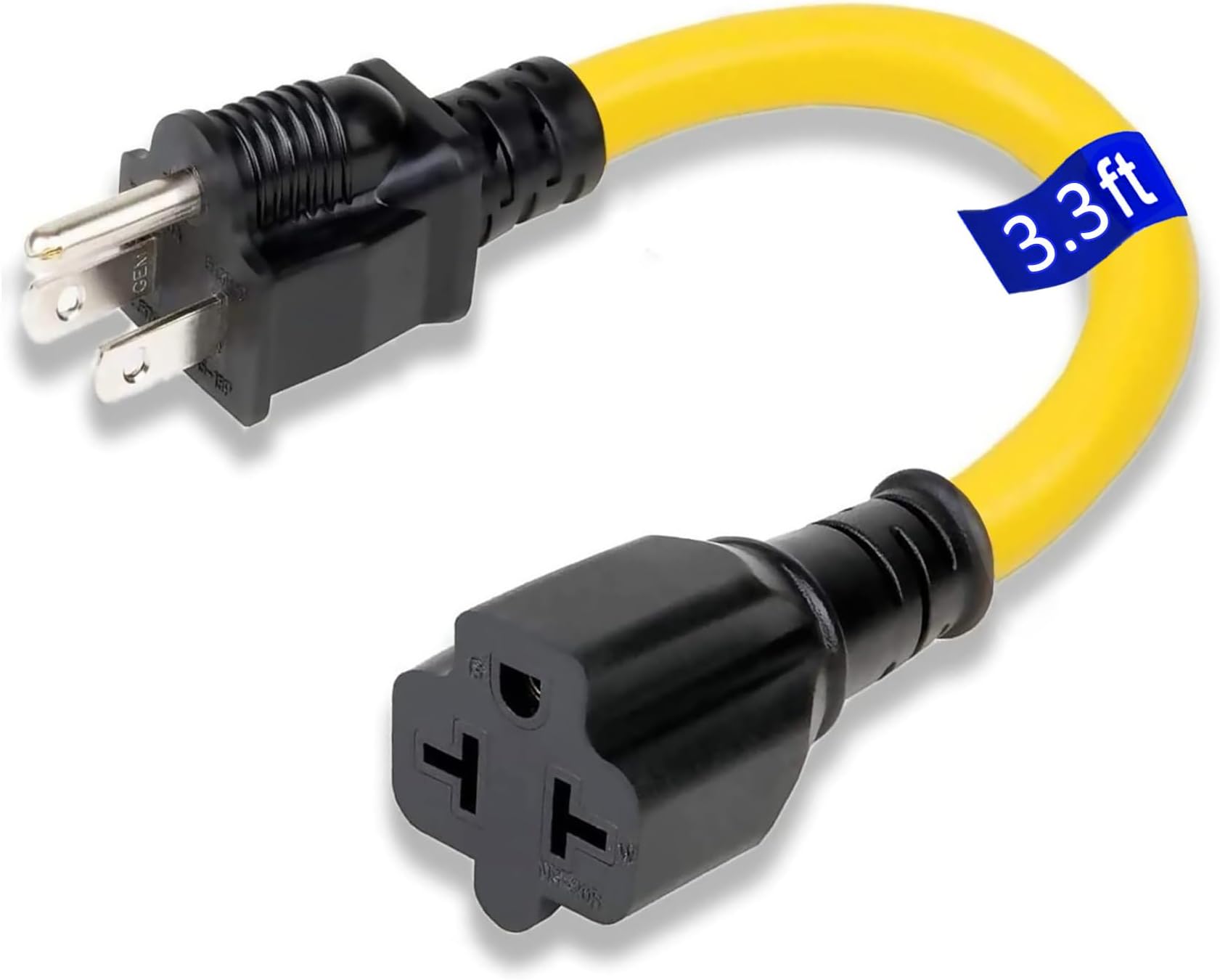 Amazon.com: Plug Adapter Cable [UL Listed] 14AWG (1-Foot) NEMA 5-15P to ...