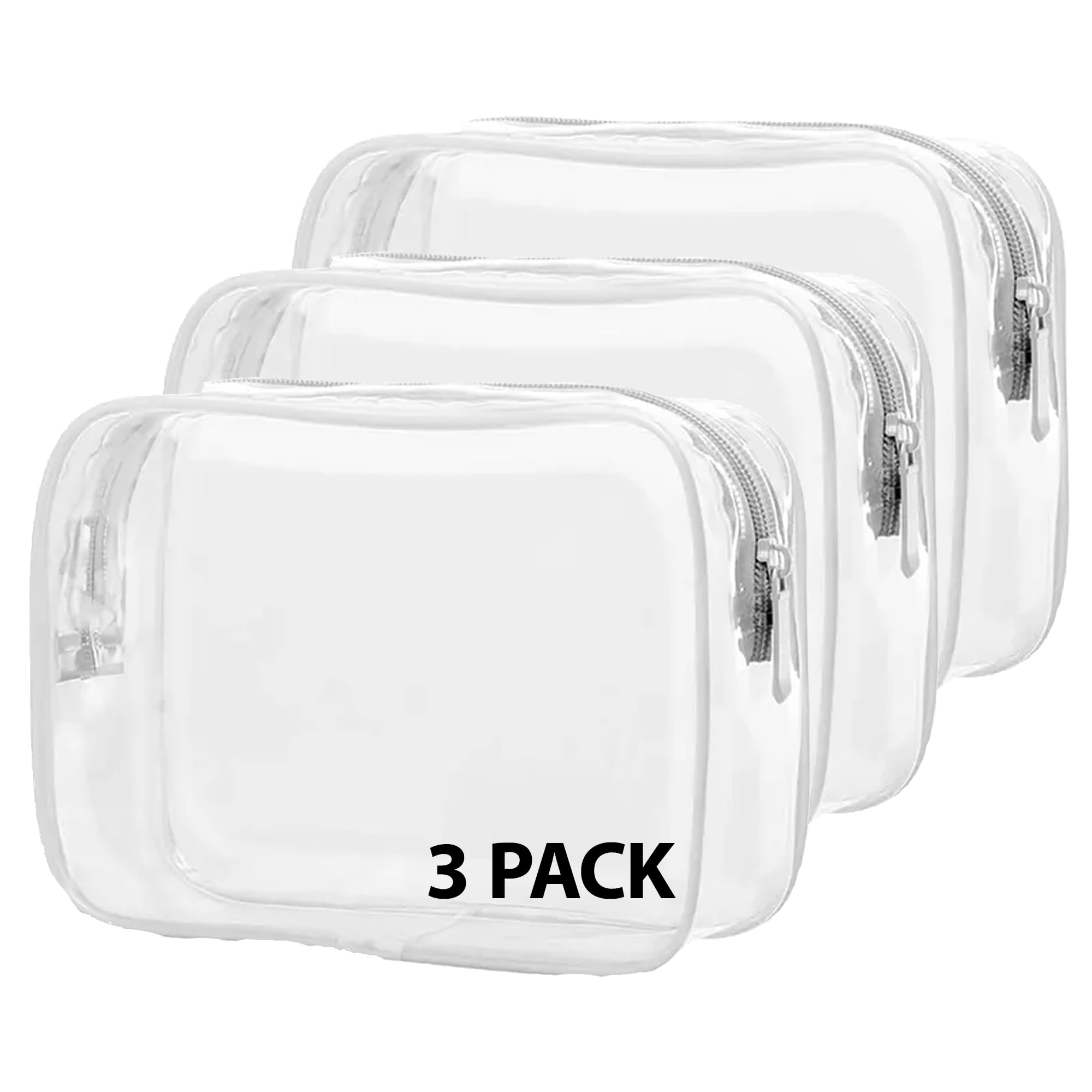 Amazon.com: Clear Toiletry Bag - 3 Pack TSA Approved Toiletry Bag Quart ...