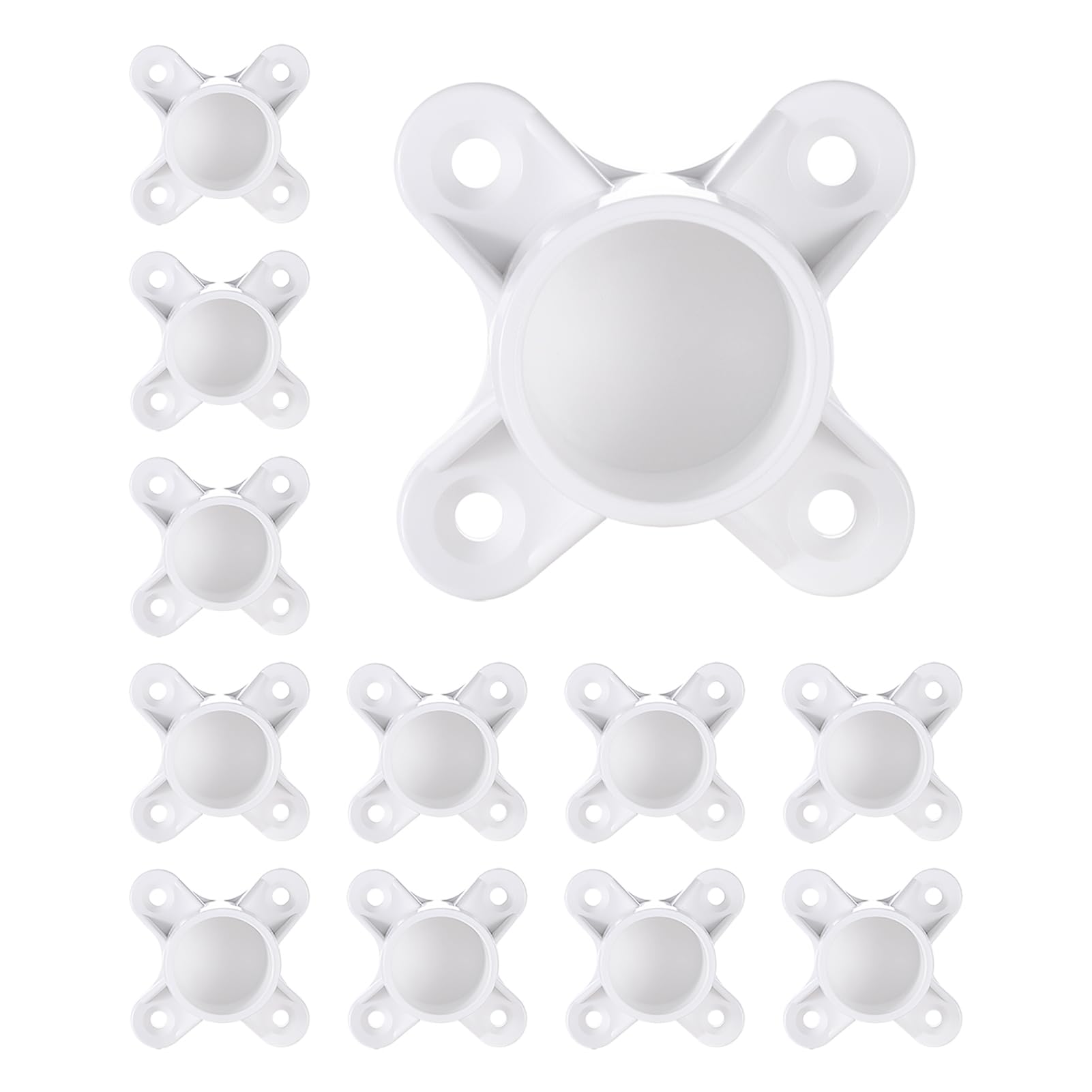 Amazon.com: 12 Pack 3/4” PVC Flange Table Leg Cap Fittings, PVC Table ...
