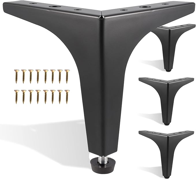 Amazon.com: Furniture Legs 7 Inches, Set of 4 Triangle Furniture Feet ...
