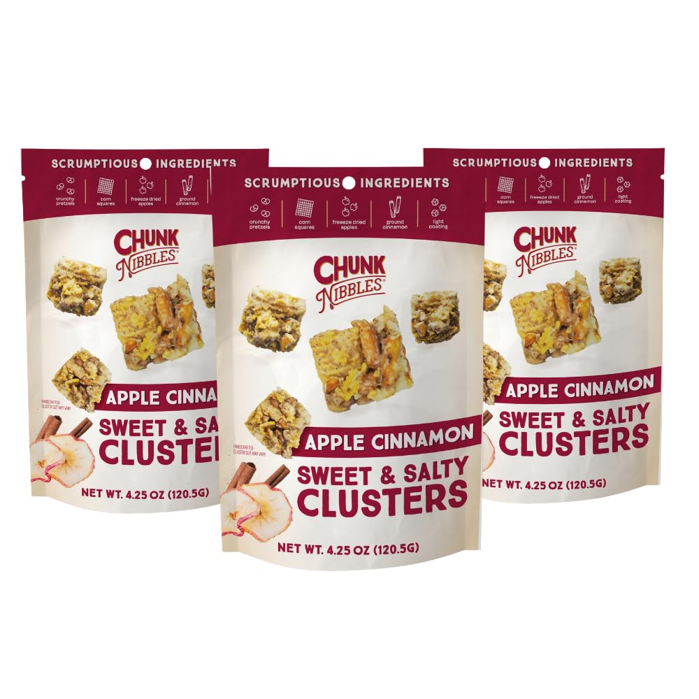 Amazon.com: Chunk Nibbles Sweet and Salty Snacks | Apple Cinnamon ...