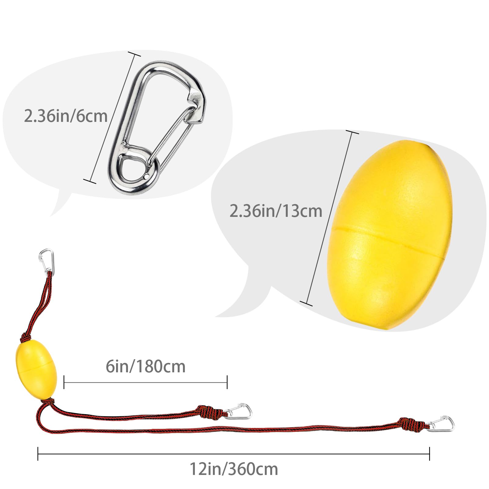 Snapklik.com : Heavy Duty Double Float Rope (6ft &12ft) For Drift Sock ...