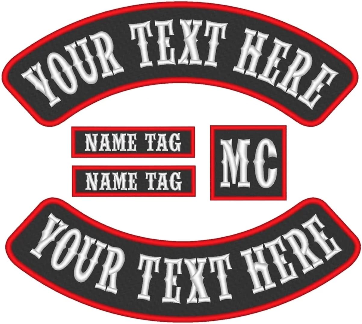 Amazon.com: Customizable Name Patches 2PCS,Custom Personalized Rocker ...