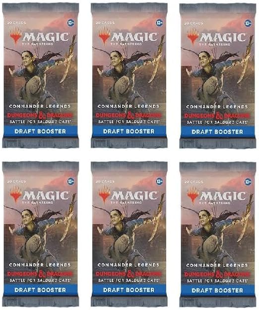 Amazon.com: Generic 6 Packs MTG Draft Booster Pack Lot MTG Commander ...