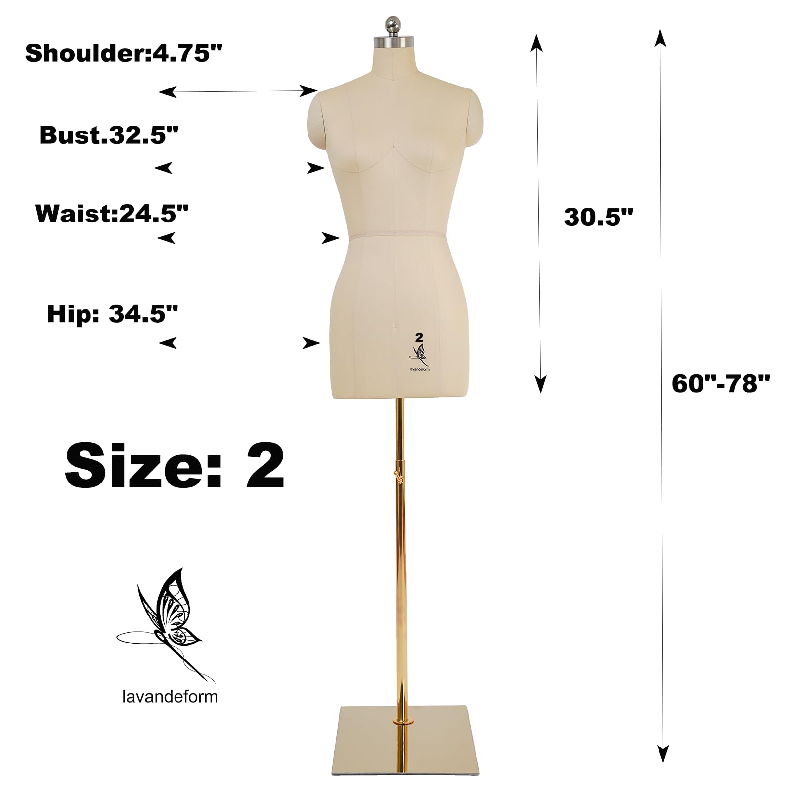 Snapklik.com : Lavandeform Female Dress Model Torso Body Clothing Forms ...