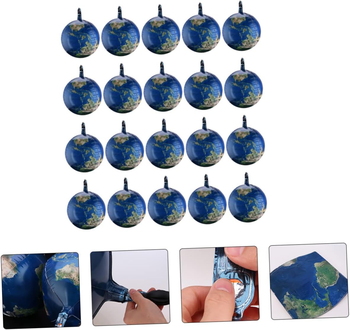 Amosfun 20 Earth Aluminum Film Balloon wedding decor inflable balloon ...