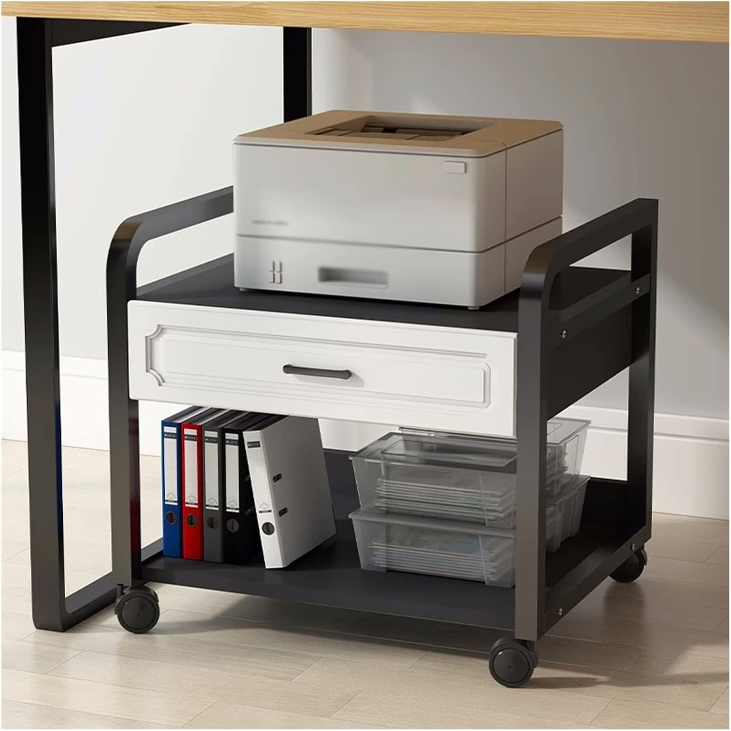Amazon.com: TXGJWRA Printer Stand Office Movable Under Desk Printer ...