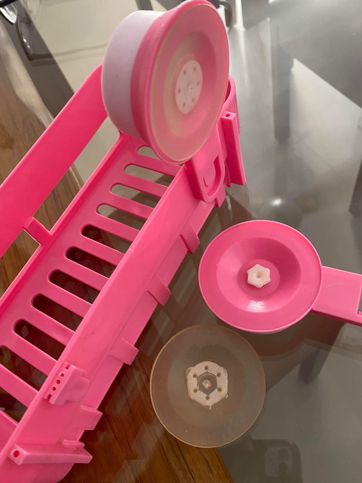 TORIOX Plastic Vacuum Suction Shelf Wall Mounted Plastic Storage Rack ...