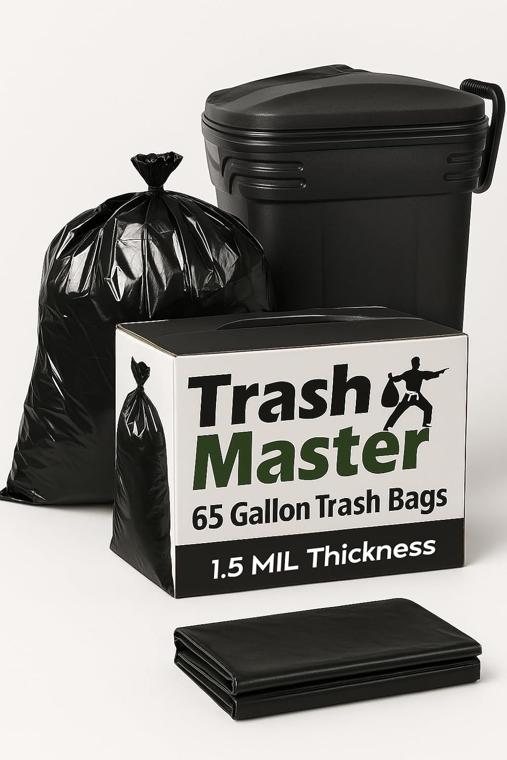 Amazon.com: 60 Gallon Trash Bags for Toter | (50 Bags w/Ties) 60 Gallon ...