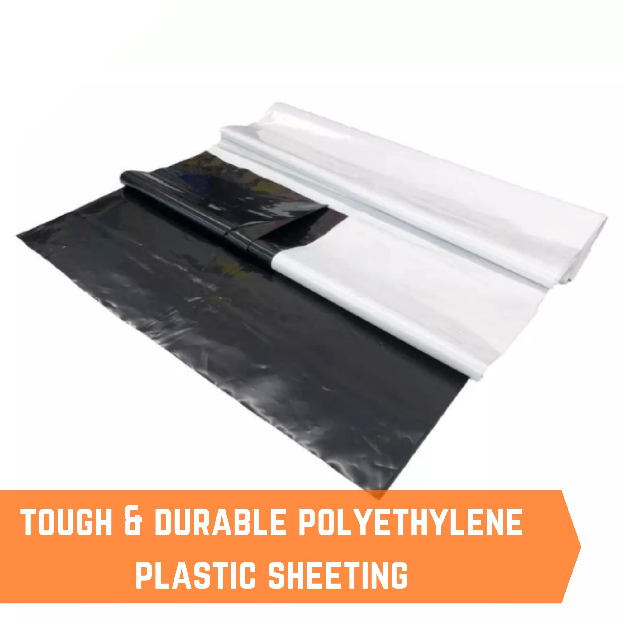 Black Poly Sheeting Rolls 10' X 25' 4 Mil Black Polyethylene Sheeting