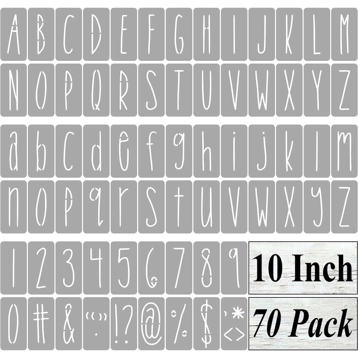 Amazon.com: 10 Inch Alphabet Letter Stencils for Painting - 70 Pack ...
