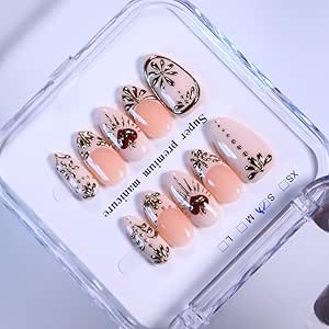 Unhas ovais de pressão – Unhas postiças exclusivas feitas à mão em ...