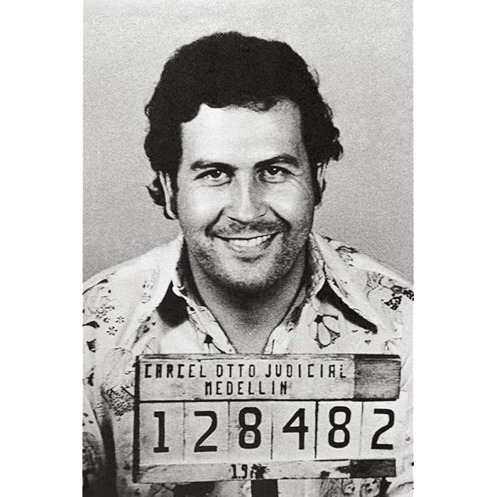 Buy Pablo Escobar Mugshot Wall Decor El Patron Kingpin Medellin Movie ...