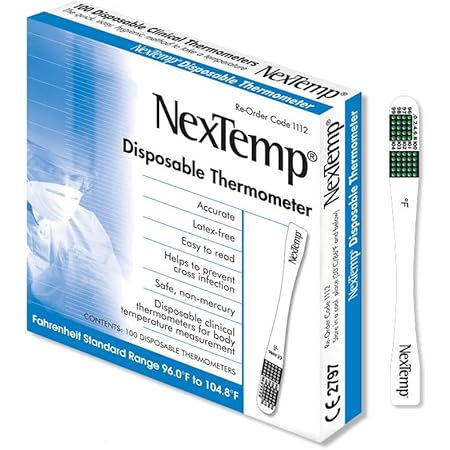 Amazon.com: NexTemp® Ultra Single-Use Thermometers: Individually ...
