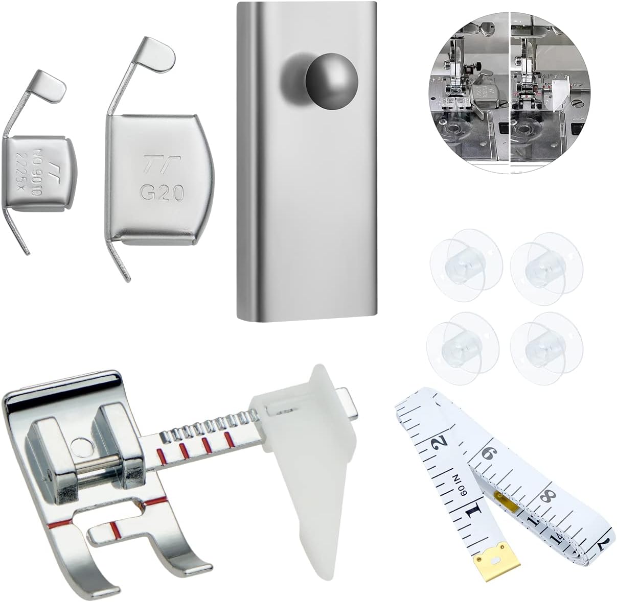 Amazon.com: Seam Guide Ruler and Magnetic Seam Guide for Sewing Machine ...