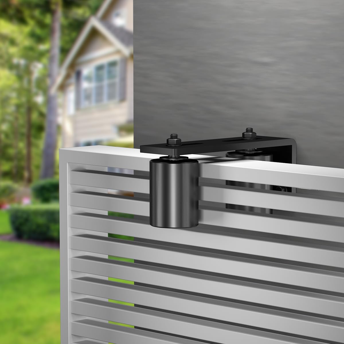 Snapklik.com : 3 Pack Heavy Duty Slide Gate Guide Roller 3Black L Rear ...