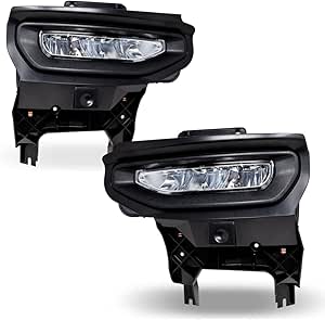 Amazon.com: HEADLIGHTSDEPOT LED Fog Light Kit With Bezel and Clear Lens ...