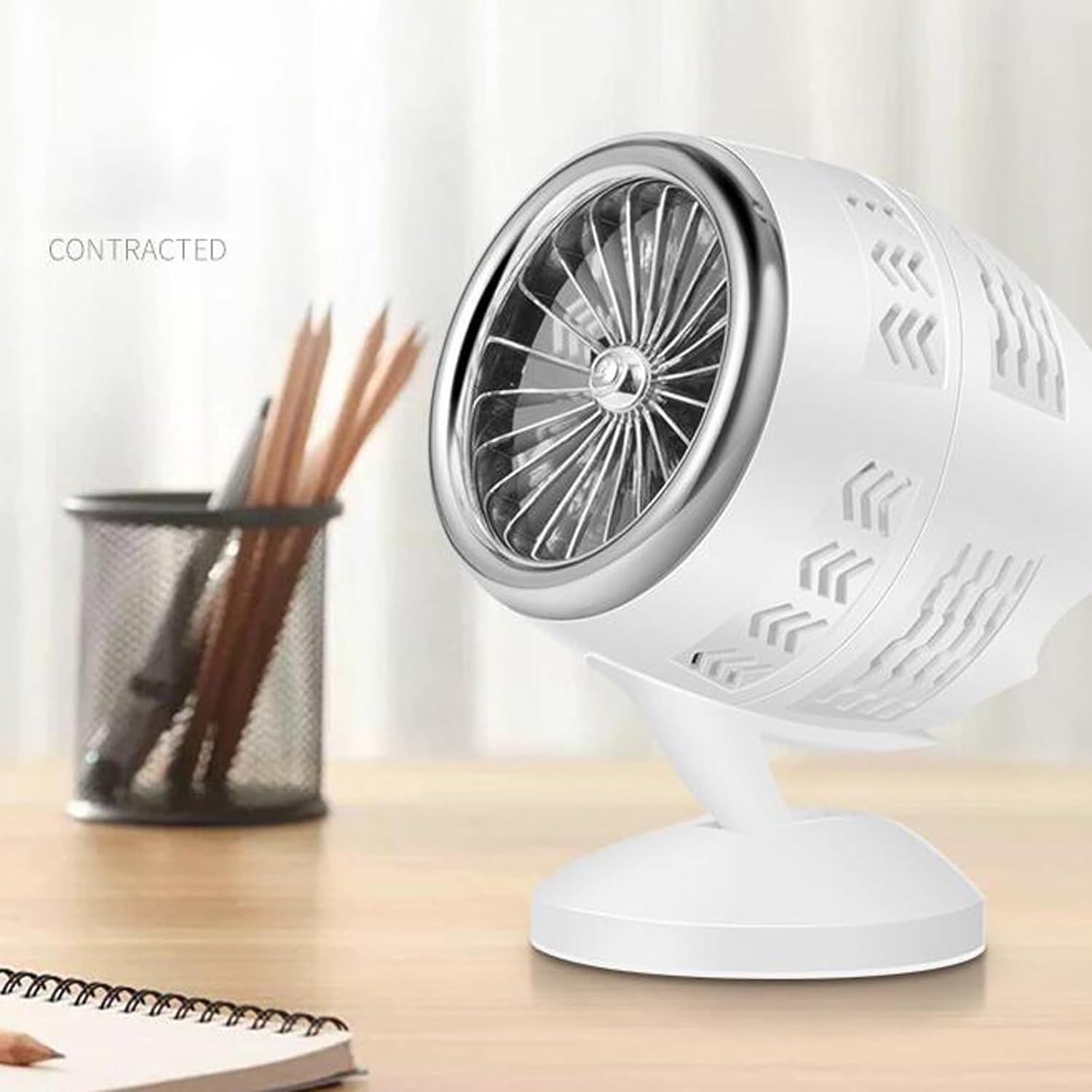 Ventilador pequeño portátil USB de doble hoja turbo ventilador de ...