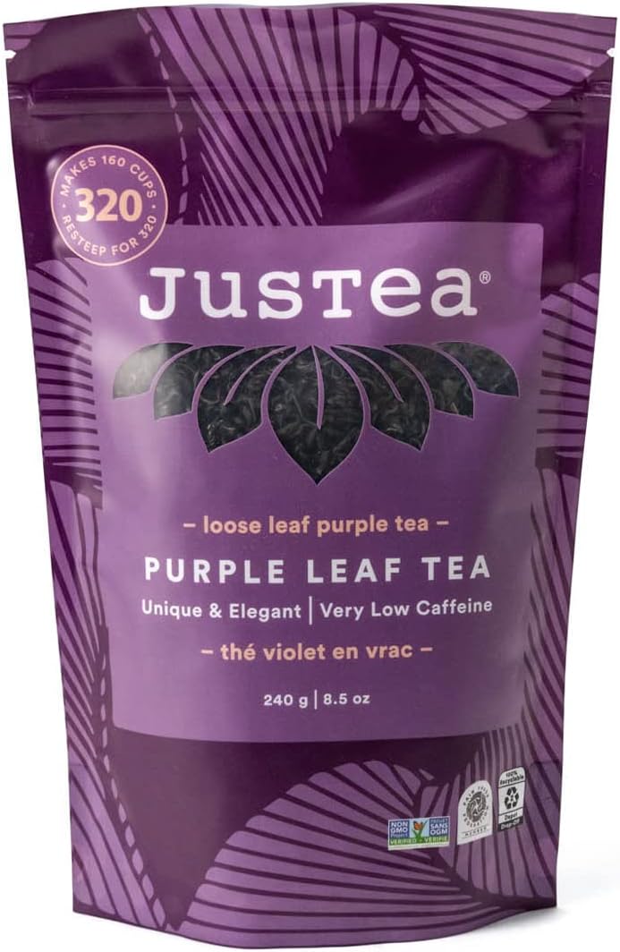 Amazon.com : BLUE TEA - Purple Tea - 1.76 Oz (100+ Cups) Loose ...