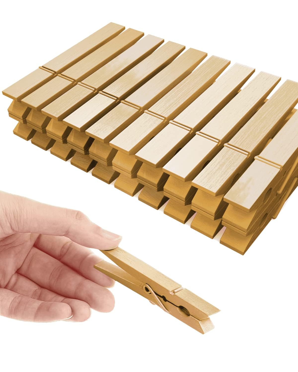 Amazon.com: Colored Clothespins, Colorful Clothes Pins Wooden Clips ...