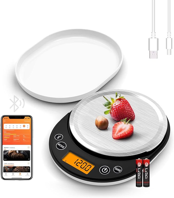 Amazon.com: UNIWEIGH Smart Food Scale 6.6lb/3kg, Digital Kitchen Scale ...