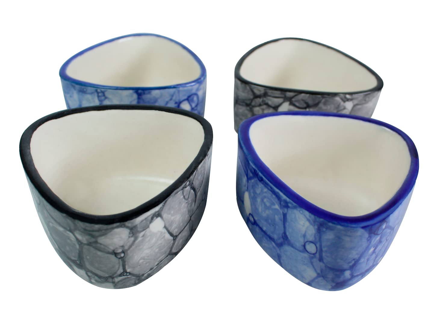 Buy U & U UNIQUE UTILITIES Ceramic Chutney Bowl Set of 4 Small Ketchup ...