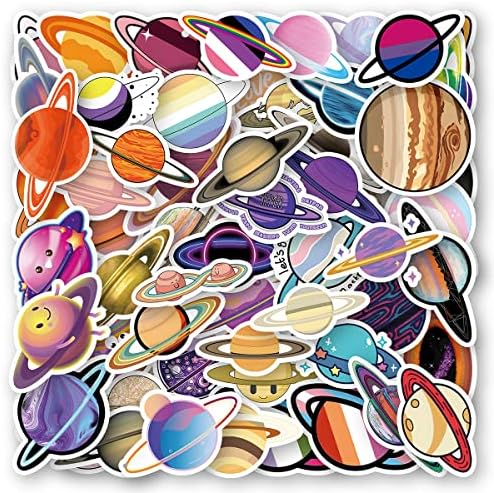 Amazon.com: 60pcs Outer Space Planets Stickers|Vinyl Waterproof ...