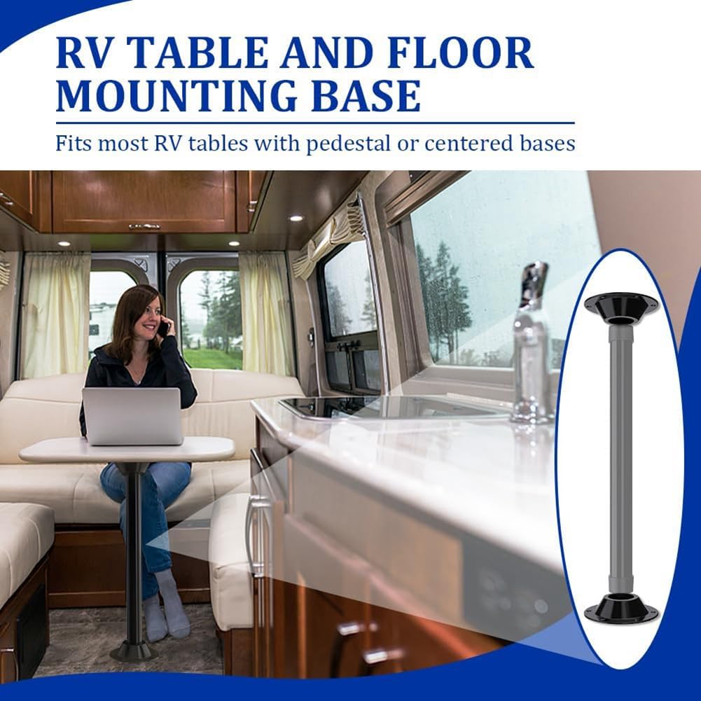 Qarmijaer 2 Pack RV Table Base, RV Pedestal Table Base Flange, Table ...