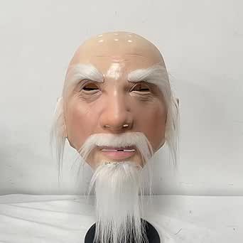 Amazon.com: Fivean Full Head Realistic Monk Mask, Chinese Monk Mask ...