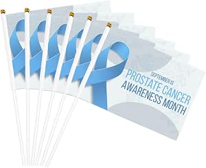 Amazon.com: Prostate Cancer Awareness Month Blue Ribbon Small Mini ...