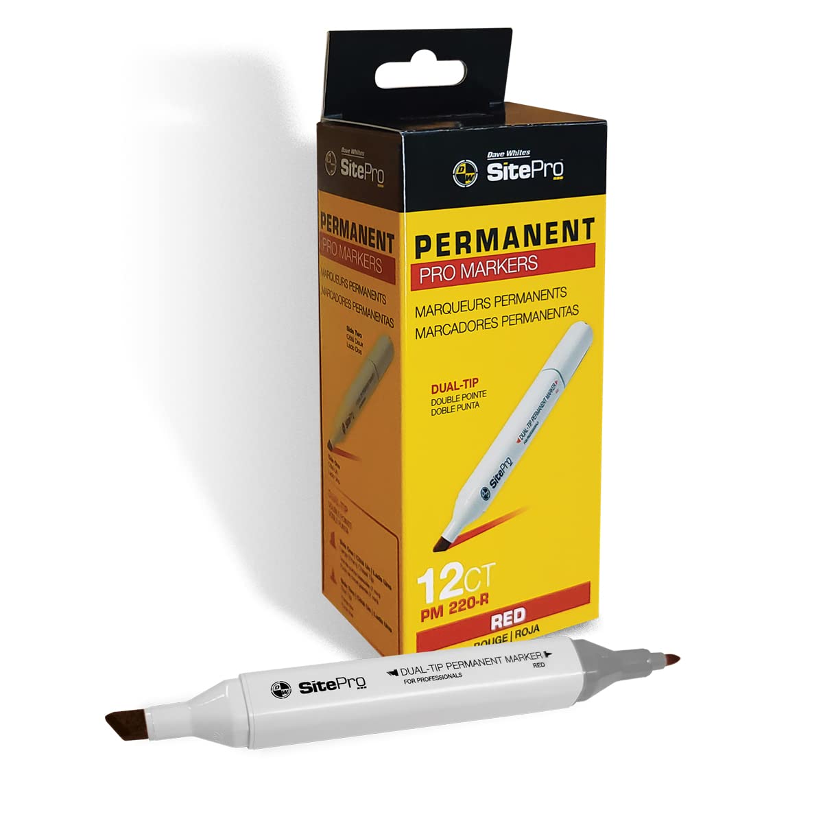 Amazon.com: Dual-Tip Permanent Pro Marker, Red (12-Pack) : Office Products