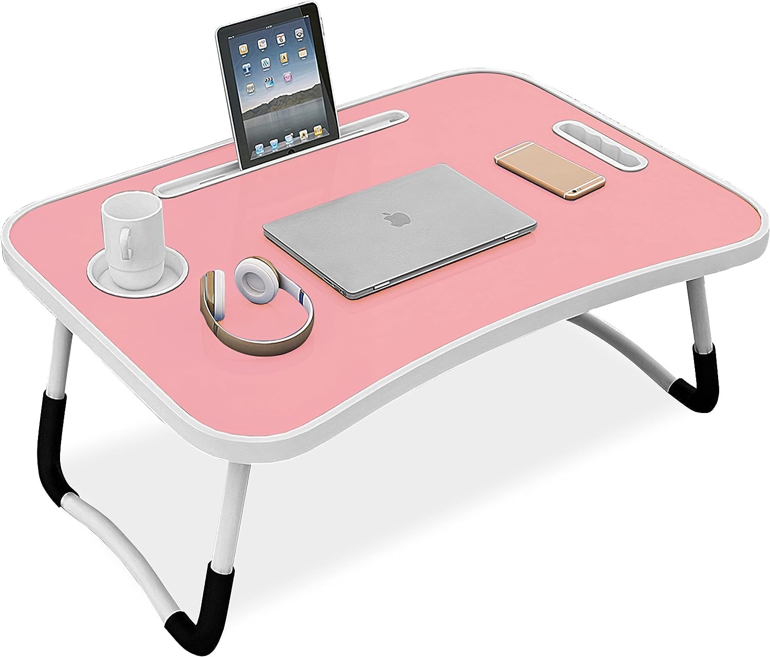 KKTECH Folding Laptop Bed Table Lap Standing Desk Sofa Breakfast Table ...