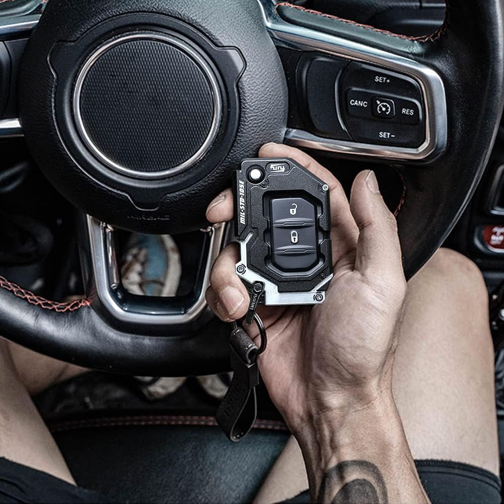 Amazon.com: JeCar Key Fob Cover Key Case for 2018-2023 Jeep Wrangler JL ...