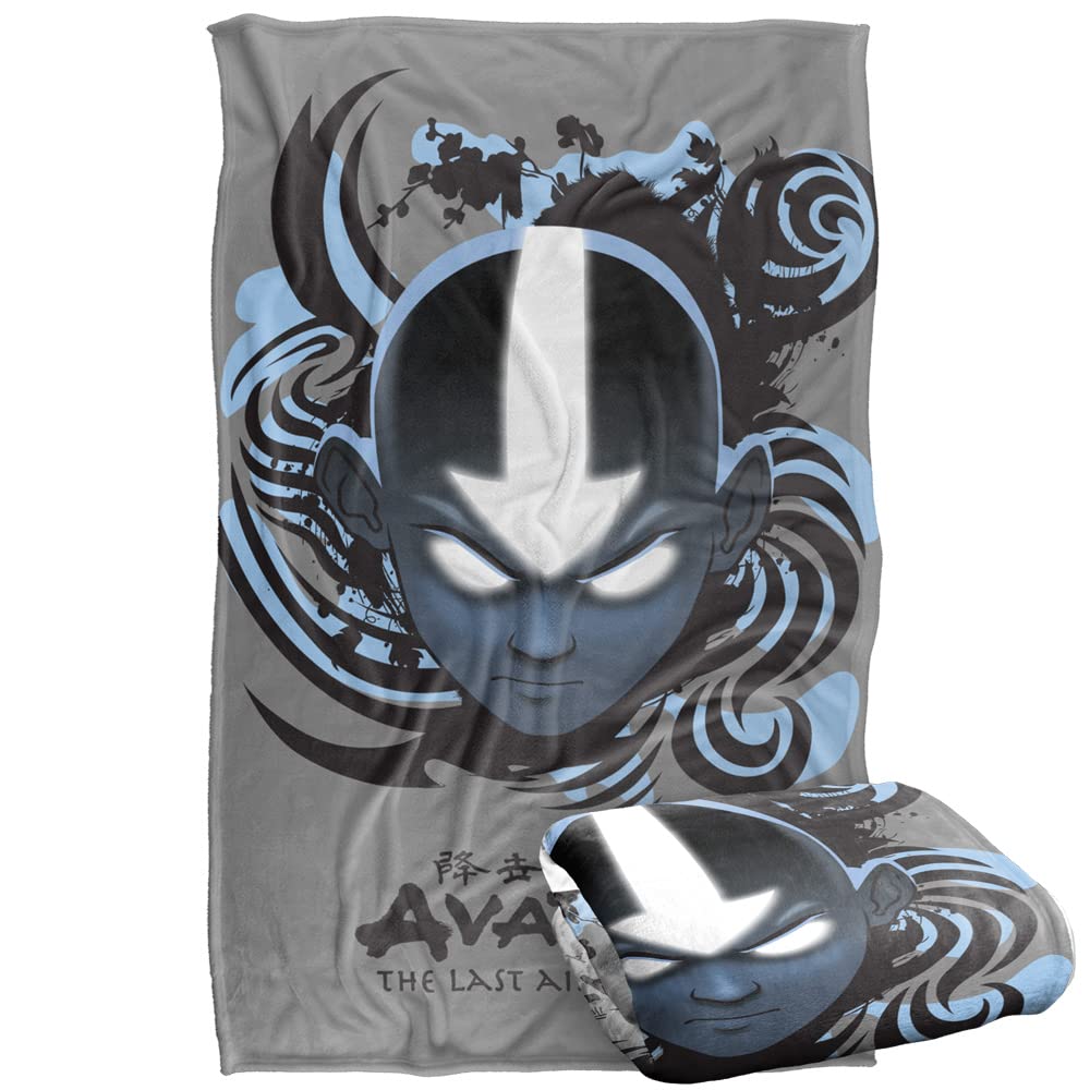 Amazon.com: Avatar The Last Airbender Blanket, 36"x58" Airbender Blue ...
