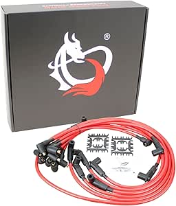 Amazon.com: AIP Electronics Dragon FIRE Performance 10mm Ignition Spark Plug Wires Set ...