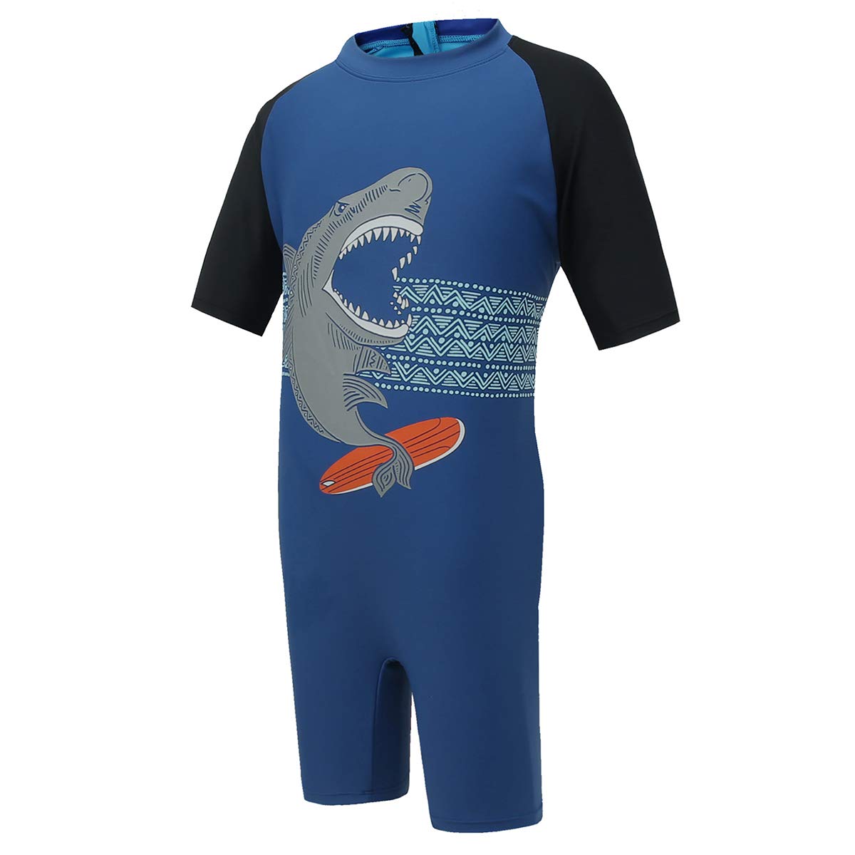 Snapklik.com : Boys One Piece Rash Guard Swimsuit Short Sleeve UPF 50 ...
