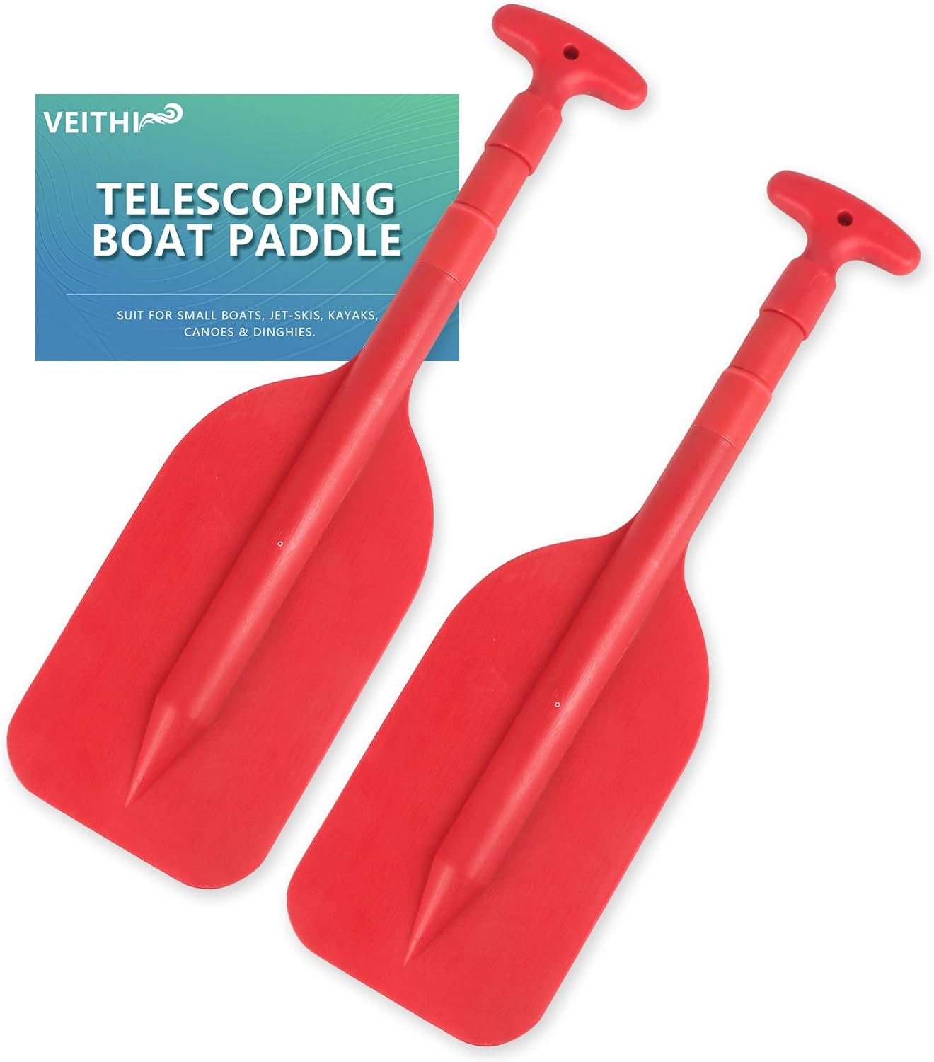 VEITHI Boat Paddle Telescoping Collapsible Oar for Boat Anti Slip ...