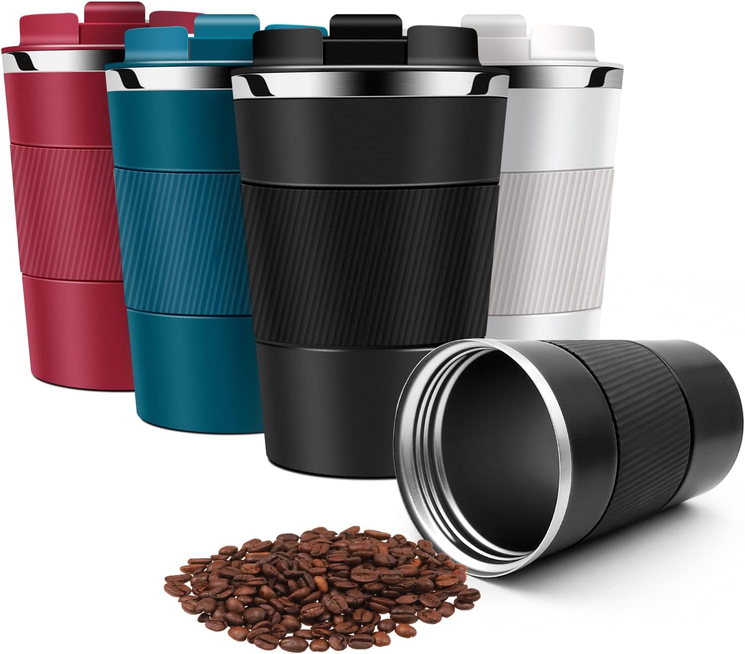 Hongtellor Travel Mug,380ml/13oz Insulated Coffee Cup with Leakproof ...
