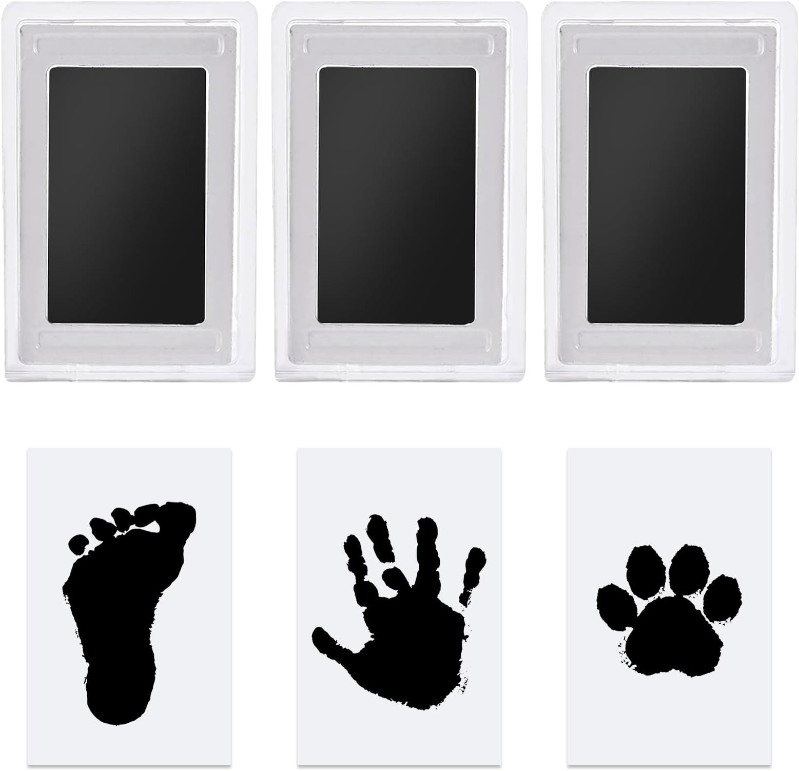 WEDAMOO 3 Pcs Pet Handprint and Footprint Kit, Inkless Handprint and ...