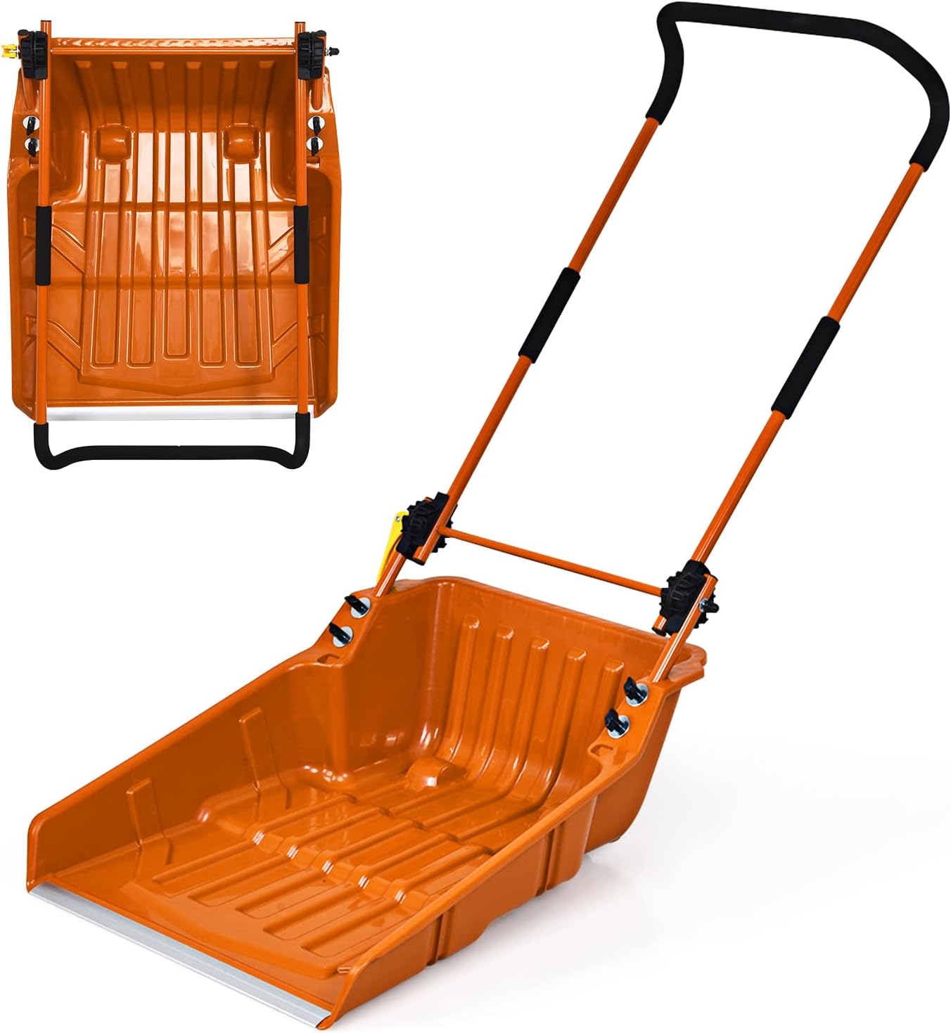 Amazon.com : Goplus Snow Scoop, 26" x 24" Folding Snow Shovel, Sleigh ...